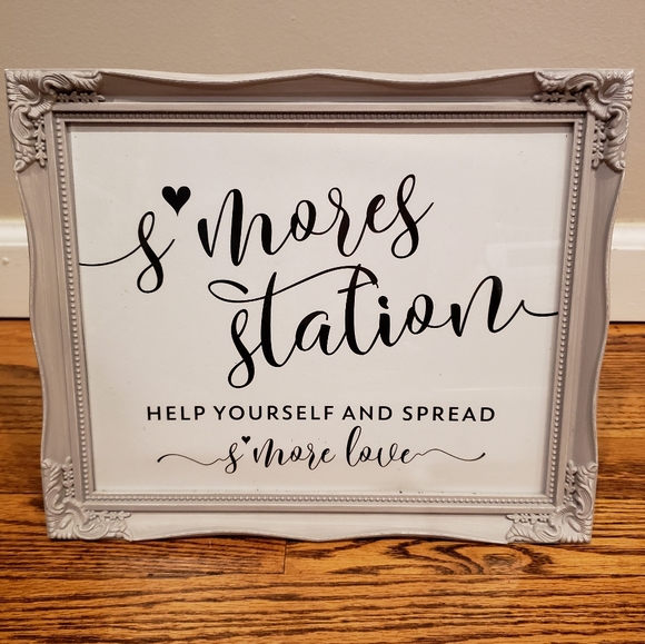 Party Supplies | Smores Station Party Sign In Picture Frame | Poshmark